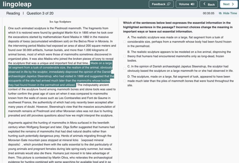 TOEFL模擬試験 - AI採点練習 | LingoLeap